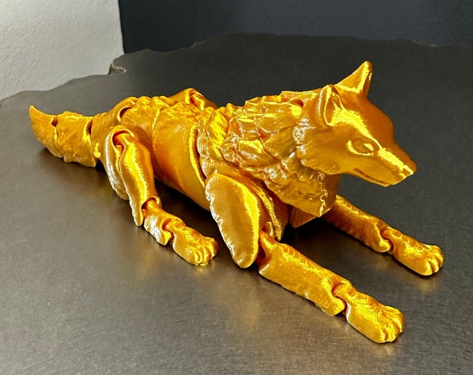 Articulated 3D Printed Wolf, Fidget Toy, Desk Toy, Flexi Animal - Etsy