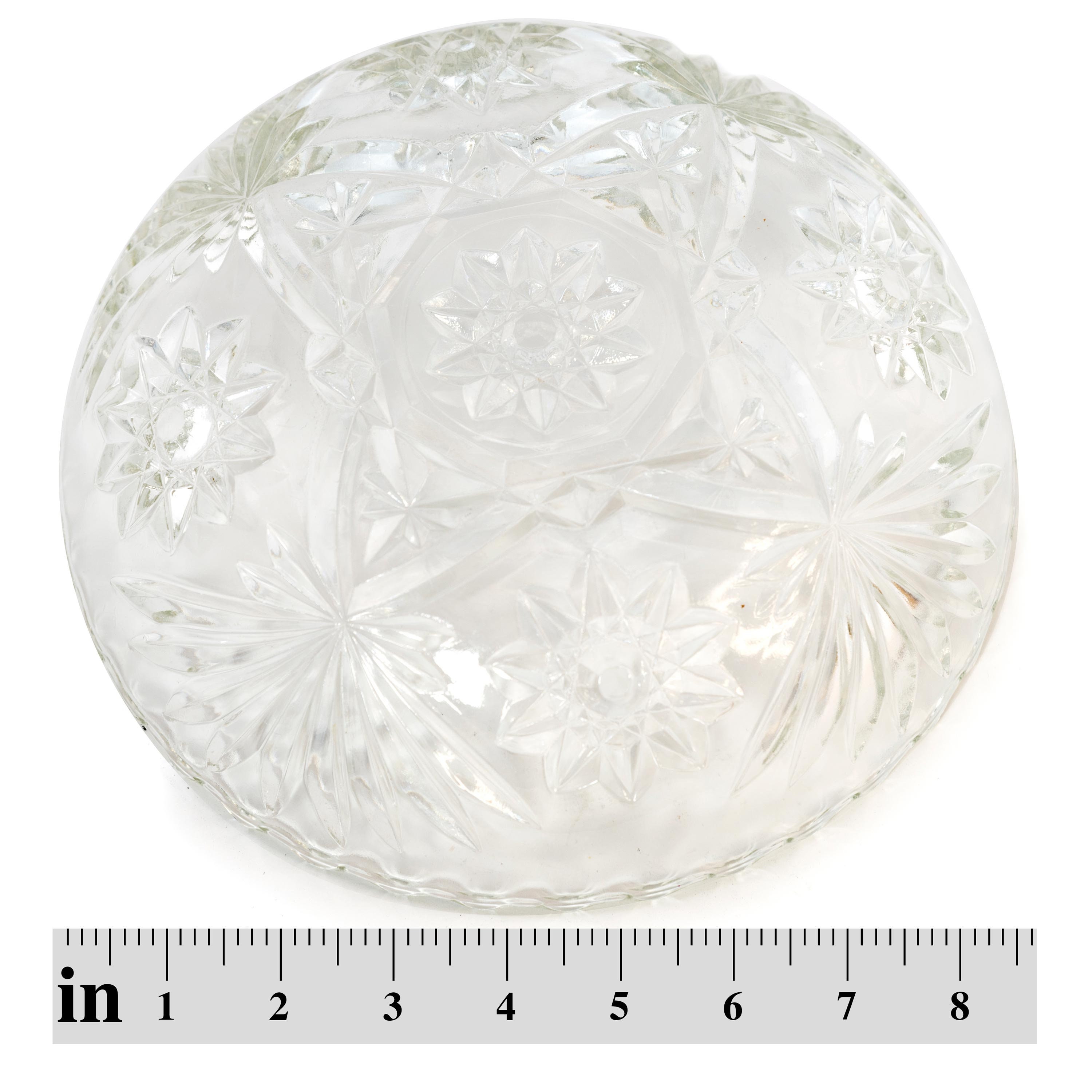 Vintage Cut Glass Pattern Glass Bowl - Etsy