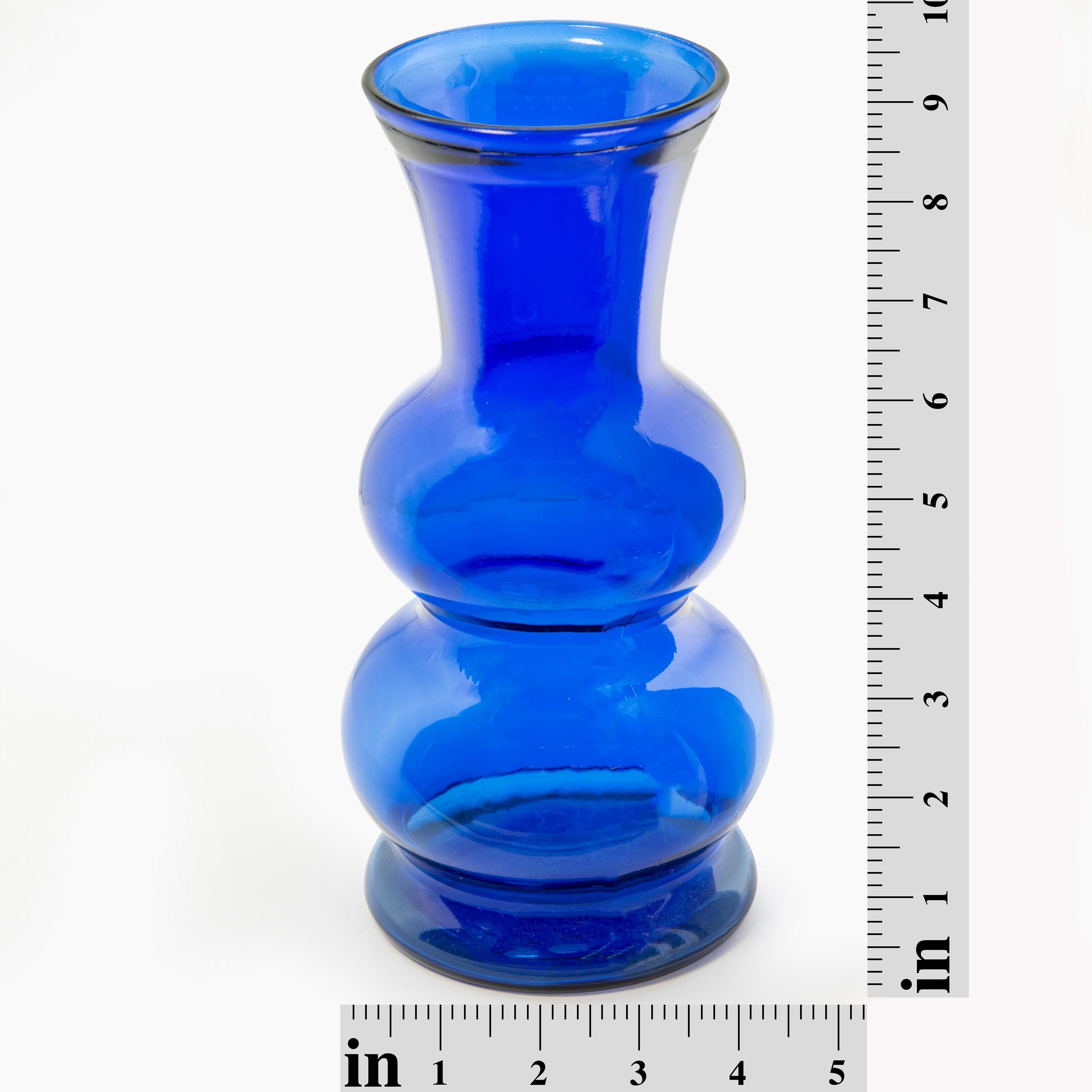 Cobalt Blue Fluted Glass Vase - Etsy