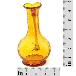 Vintage Blenko Crackle Glass Tall Pitcher - Etsy