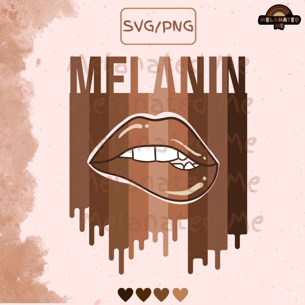 Melanin SVG/PNG, Black Art / Afro Designs / Melanin Lips / Melanin Art ...