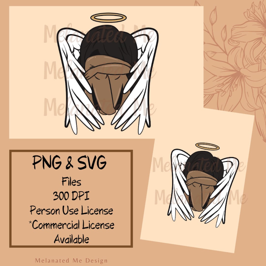 Black Angel SVG/PNG, Black Art / Afro Girl / Black Designs / Melanin ...