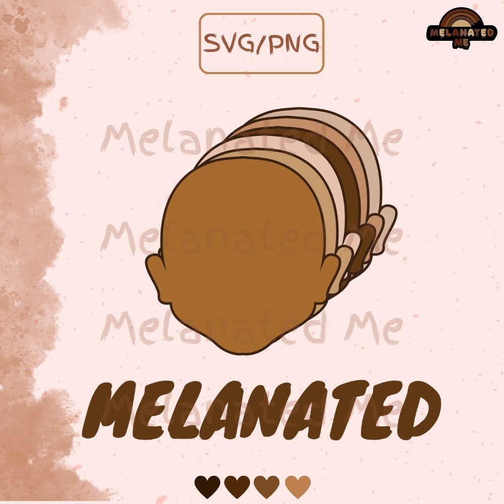 Melanin Shade Heads SVG/PNG,/ Afro Designs / Melanin Lips / Melanin Art ...