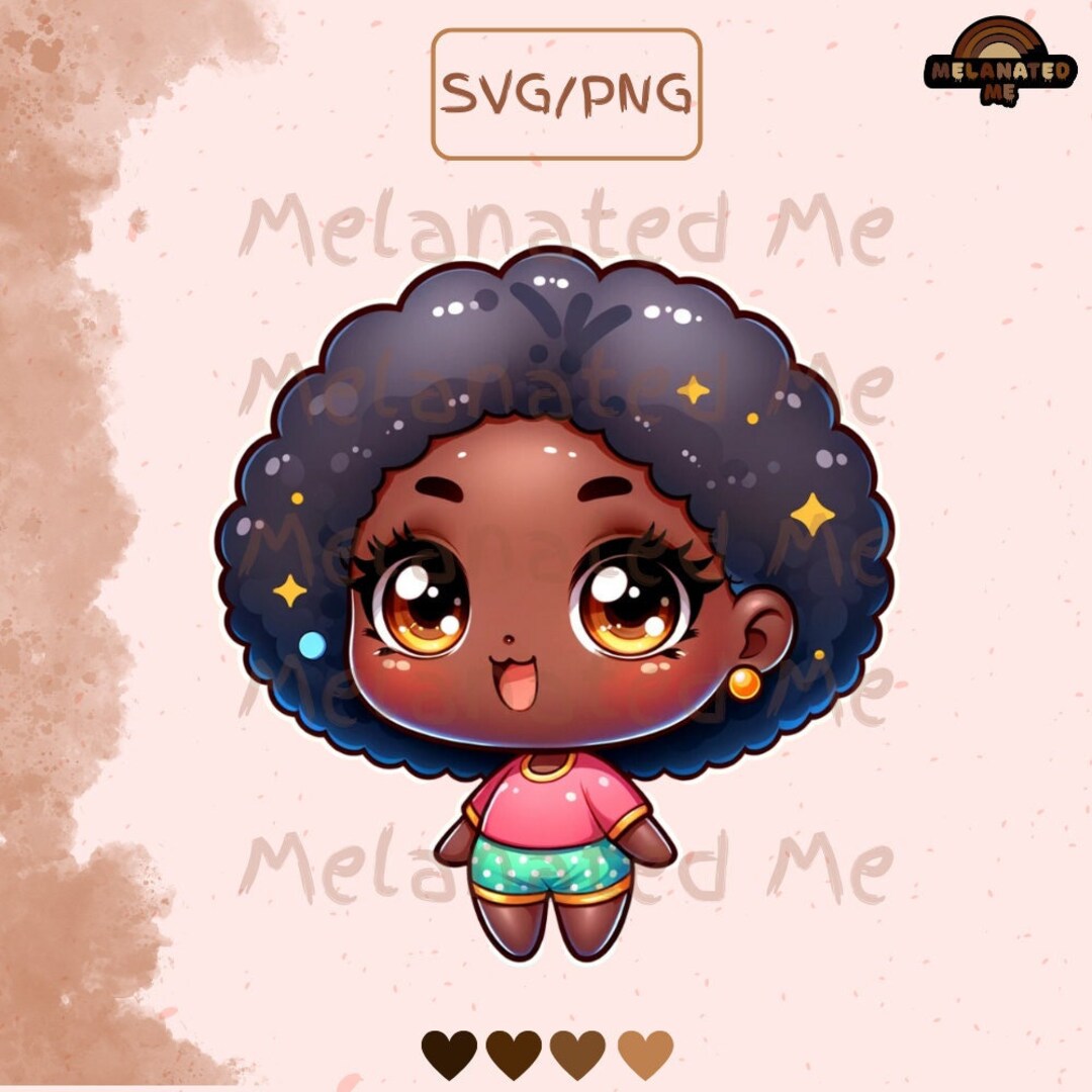 Cute Black Girl, Black Girl PNG, Black Princess, Cute Girls Png ...