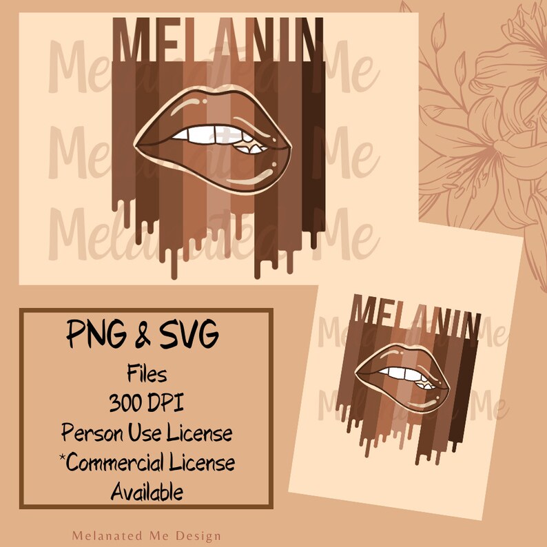Melanin SVG/PNG, Black Art / Afro Designs / Melanin Lips / Melanin Art ...