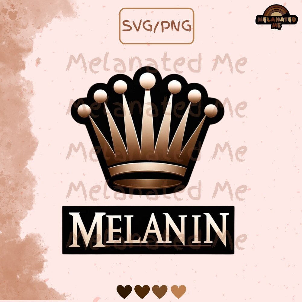 Melanin SVG/PNG, Black Art / Afro Designs / Melanin Crown / Melanin Art ...