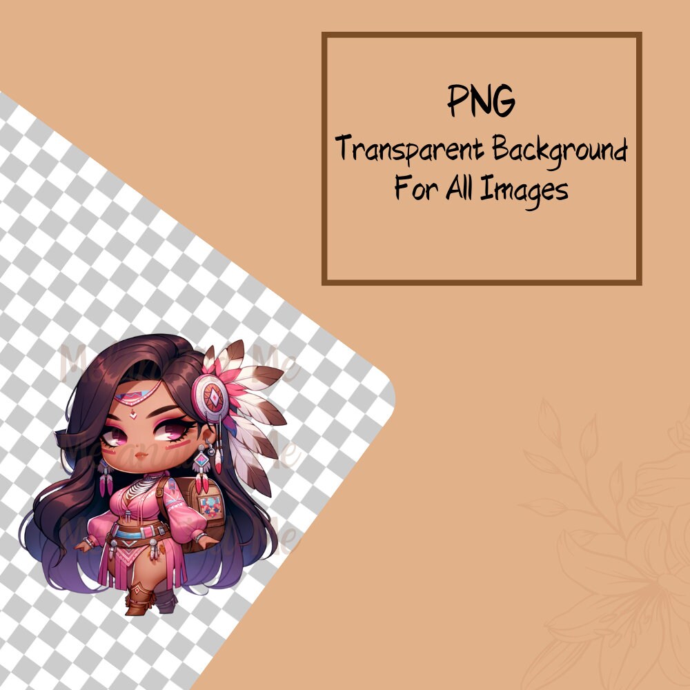 Indigenous Woman Clipart, Native American Png, Indian Digital Download ...