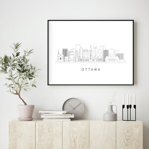 Ottawa Skyline Print. Ottawa City Skyline Line Art. Instant Download ...