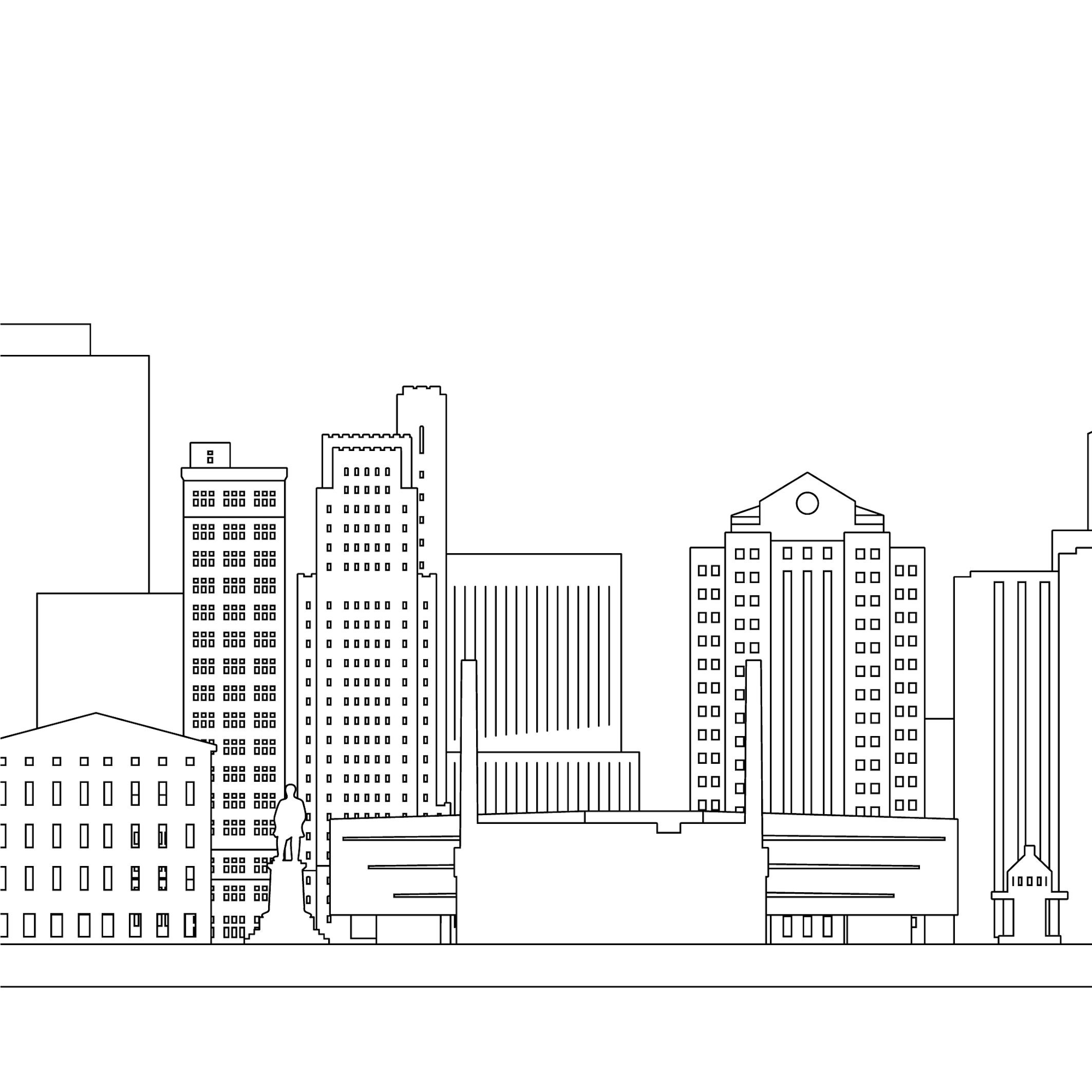 Toledo Skyline Print. Toledo City Ohio Skyline Line Art. Instant ...