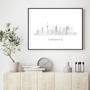Toronto Skyline Print. Toronto Canada Skyline Line Art. Instant ...