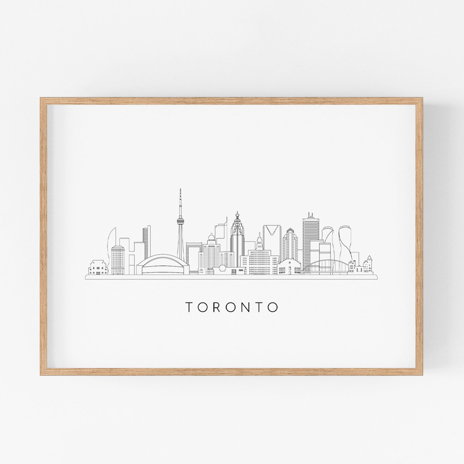 Toronto Skyline Print. Toronto Canada Skyline Line Art. Instant ...