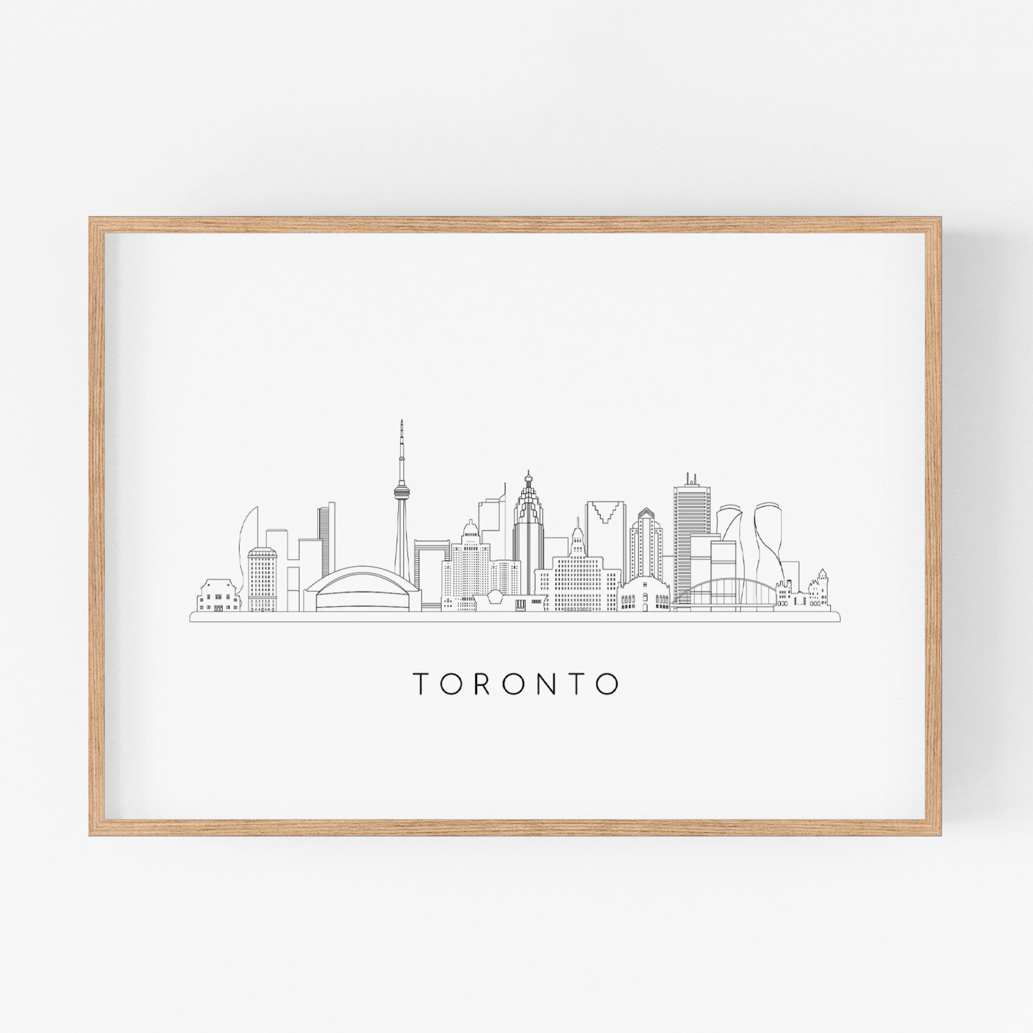 Toronto Skyline Print. Toronto Canada Skyline Line Art. Instant ...