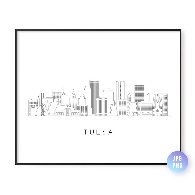 Tulsa Skyline - Etsy