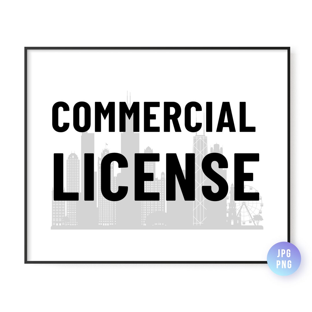 Commercial License for ONE Print. Commercial Use. Downloadable City Art ...