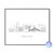 Savannah Skyline Print. Savannah Georgia City Skyline Line Art. Instant ...
