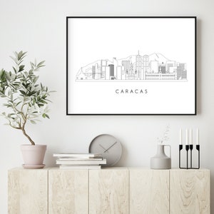 Caracas Skyline Print. Caracas City Venezuela Skyline Line Art. Instant ...
