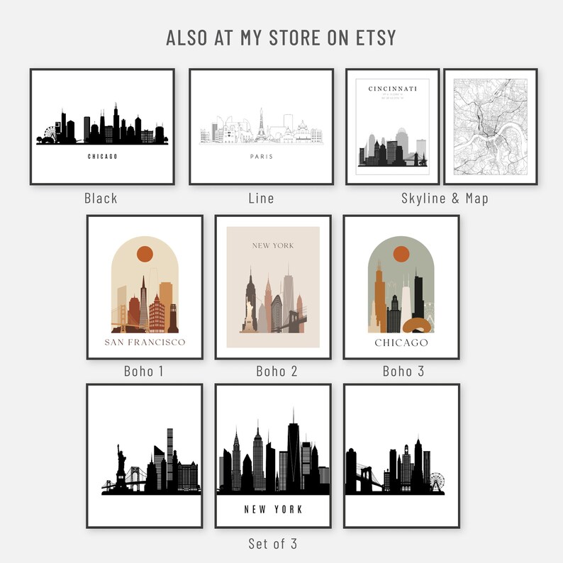 Seattle Skyline Print. Seattle City Skyline Line Art. Instant Download ...