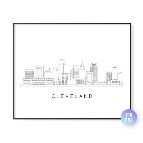 Cleveland Skyline - Etsy