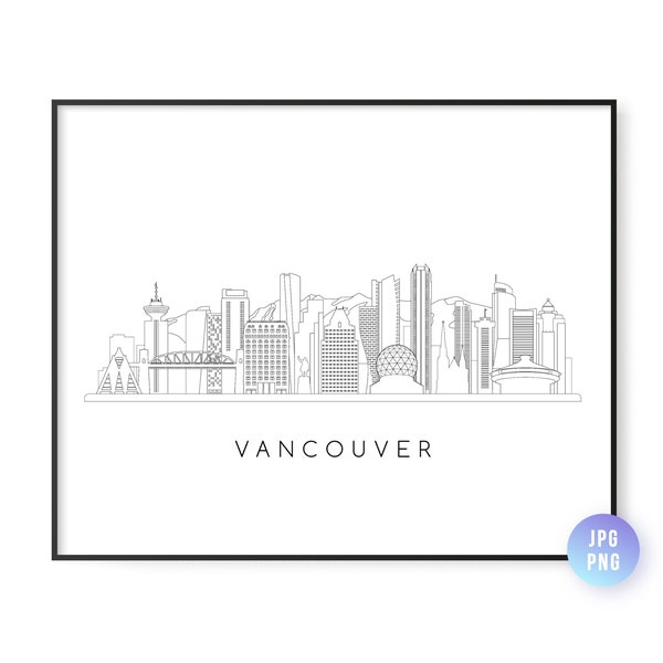 Vancouver Skyline - Etsy
