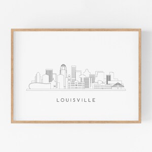 Louisville Skyline Print. Louisville City Skyline Line Art. Instant ...