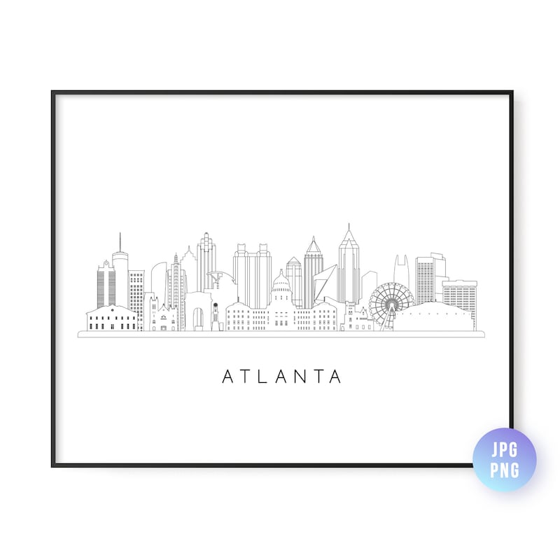 Atlanta Skyline - Etsy