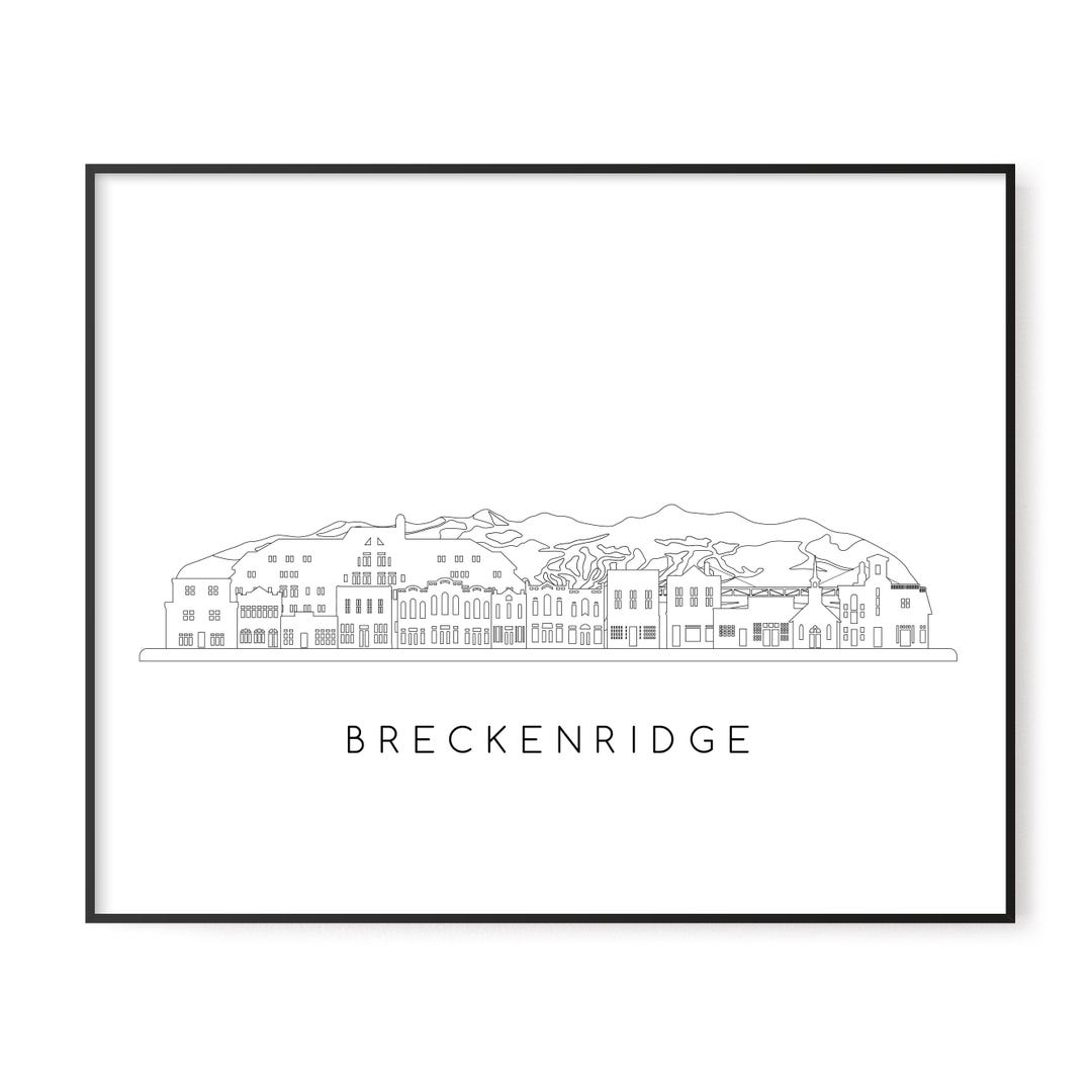 Breckenridge CO Skyline Print. Breckenridge Skyline Line Art. Instant ...