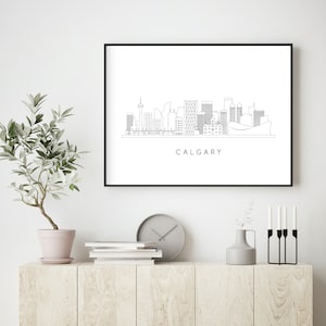 Calgary Skyline Print. Calgary City Skyline Line Art. Instant Download ...
