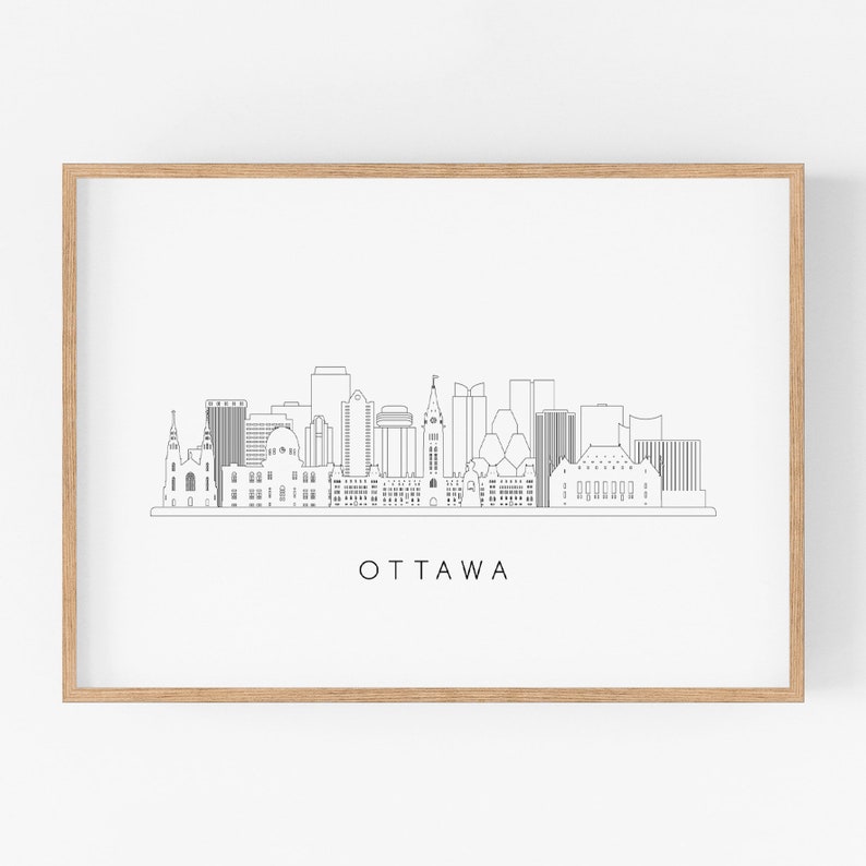 Ottawa Skyline Print. Ottawa City Skyline Line Art. Instant - Etsy