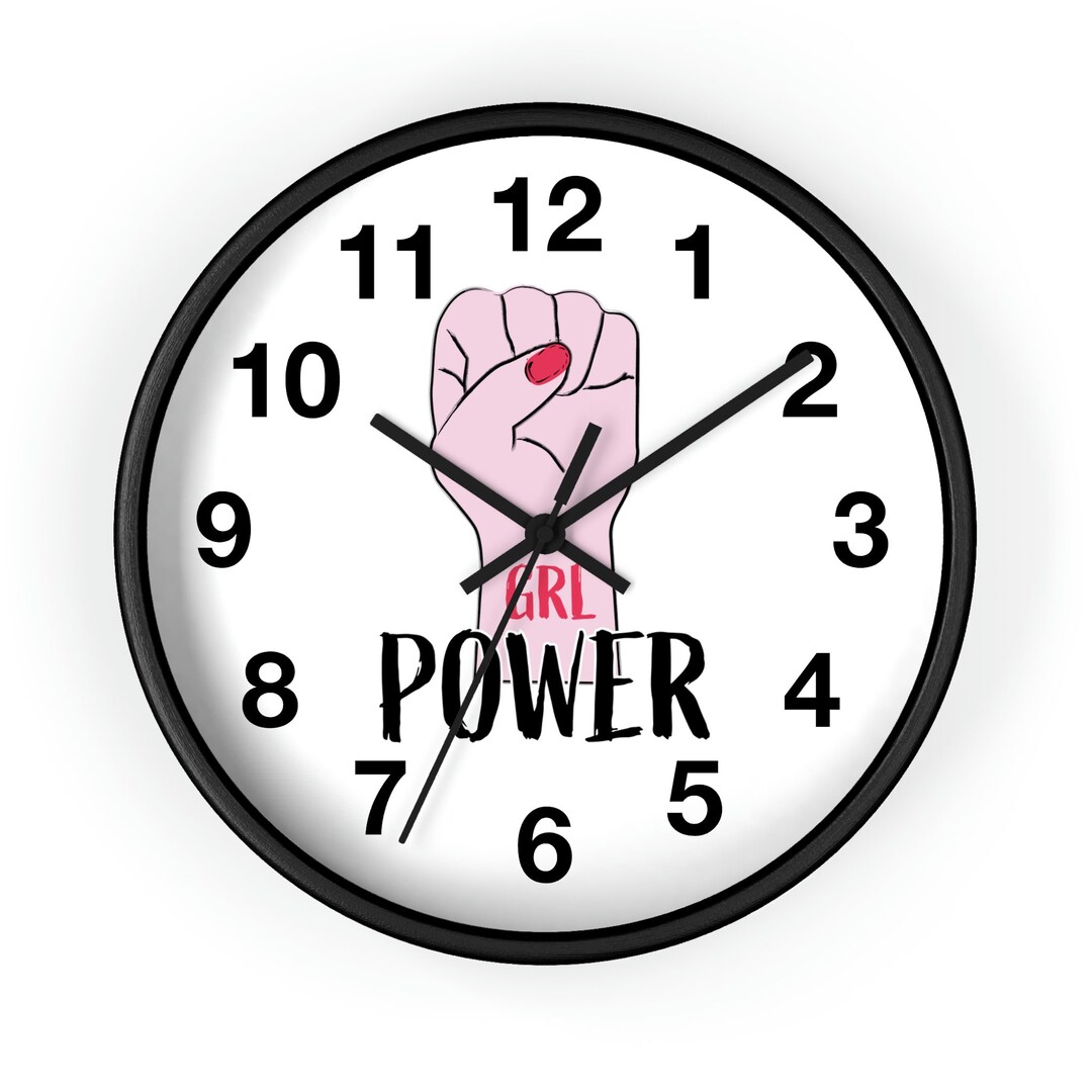 Girl Power Wall Clock - Etsy