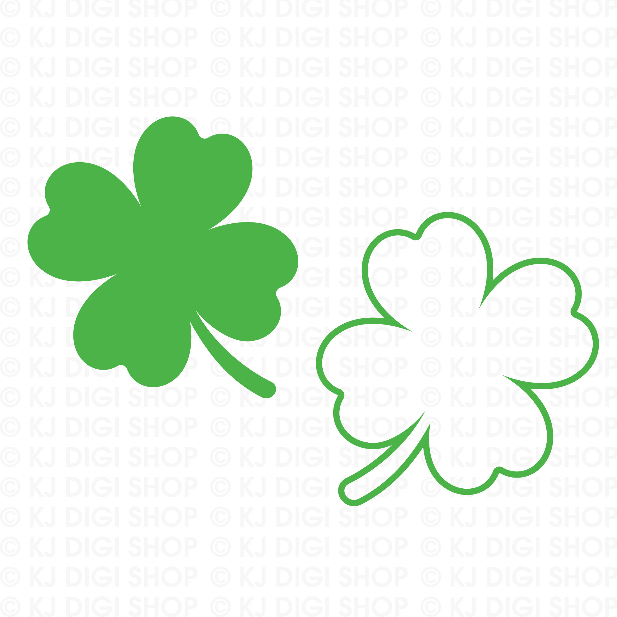 Clover SVG Shamrock SVG 4 Leaf Clover Laser Cut File Saint - Etsy