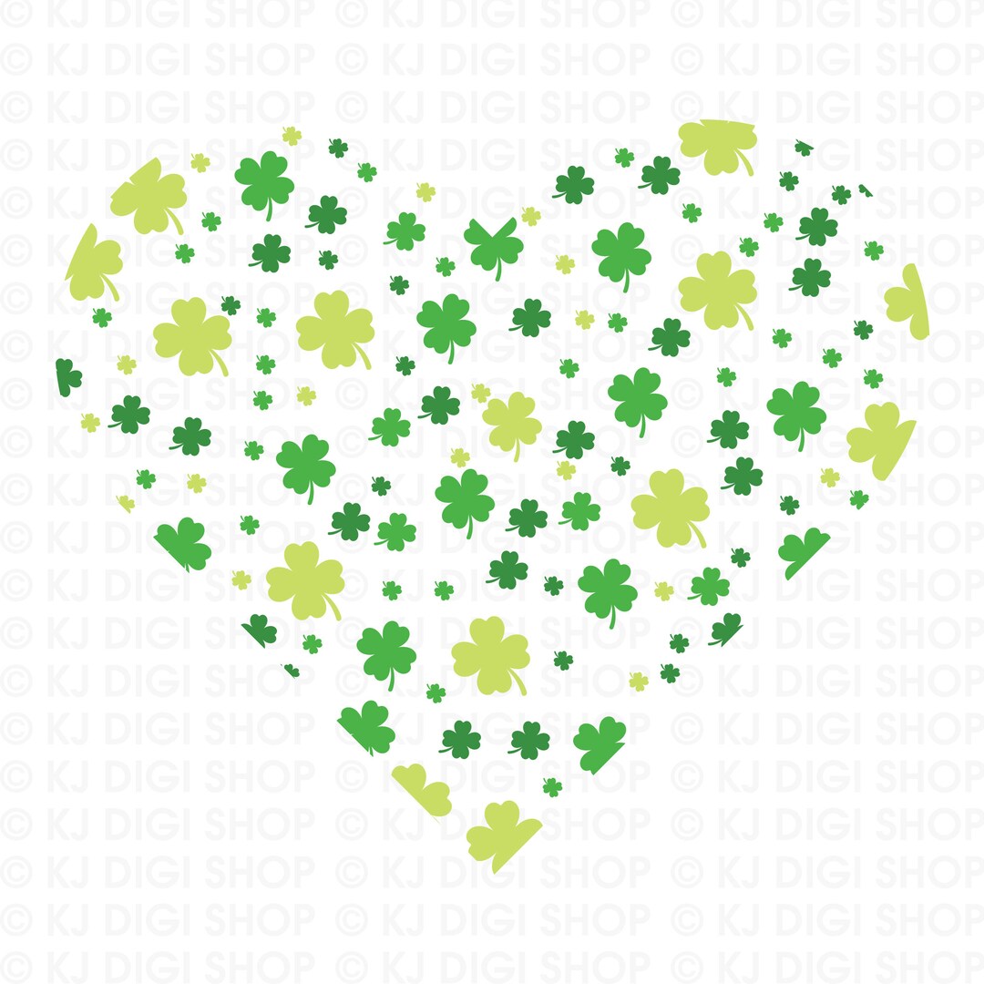 Clover SVG Shamrock SVG Shamrock Heart Svg Clover Heart Svg Heart Svg ...