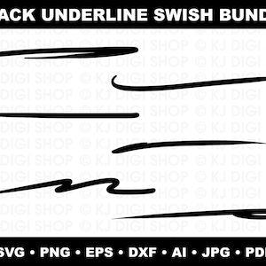 Underline Svg Bundle Underline Files for Cricut Svg Swoosh Svg for ...