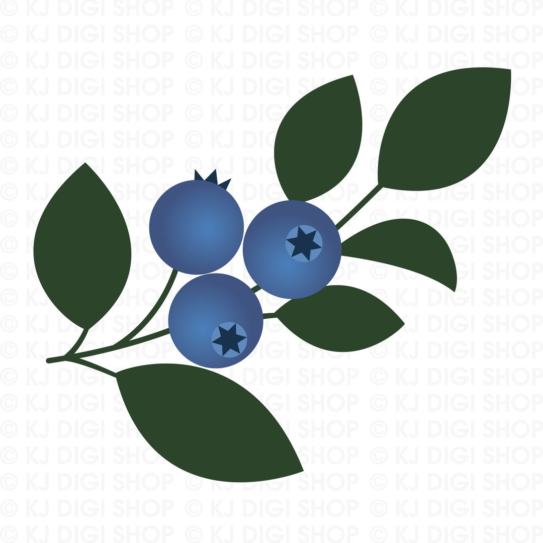 Blueberries Svg Blueberry Clipart Blueberry Branch Svg Berry Cut File ...