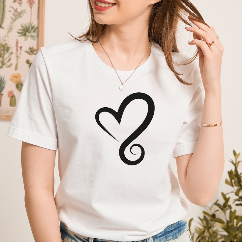 Heart SVG Curvy Heart SVG Script Heart SVG Heart Outline Svg - Etsy