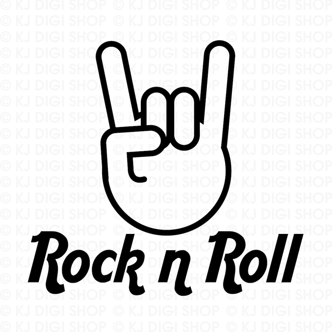 Rock Hand Svg Rock N Roll Hand Svg Rock Hand Cricut Rock Hand ...