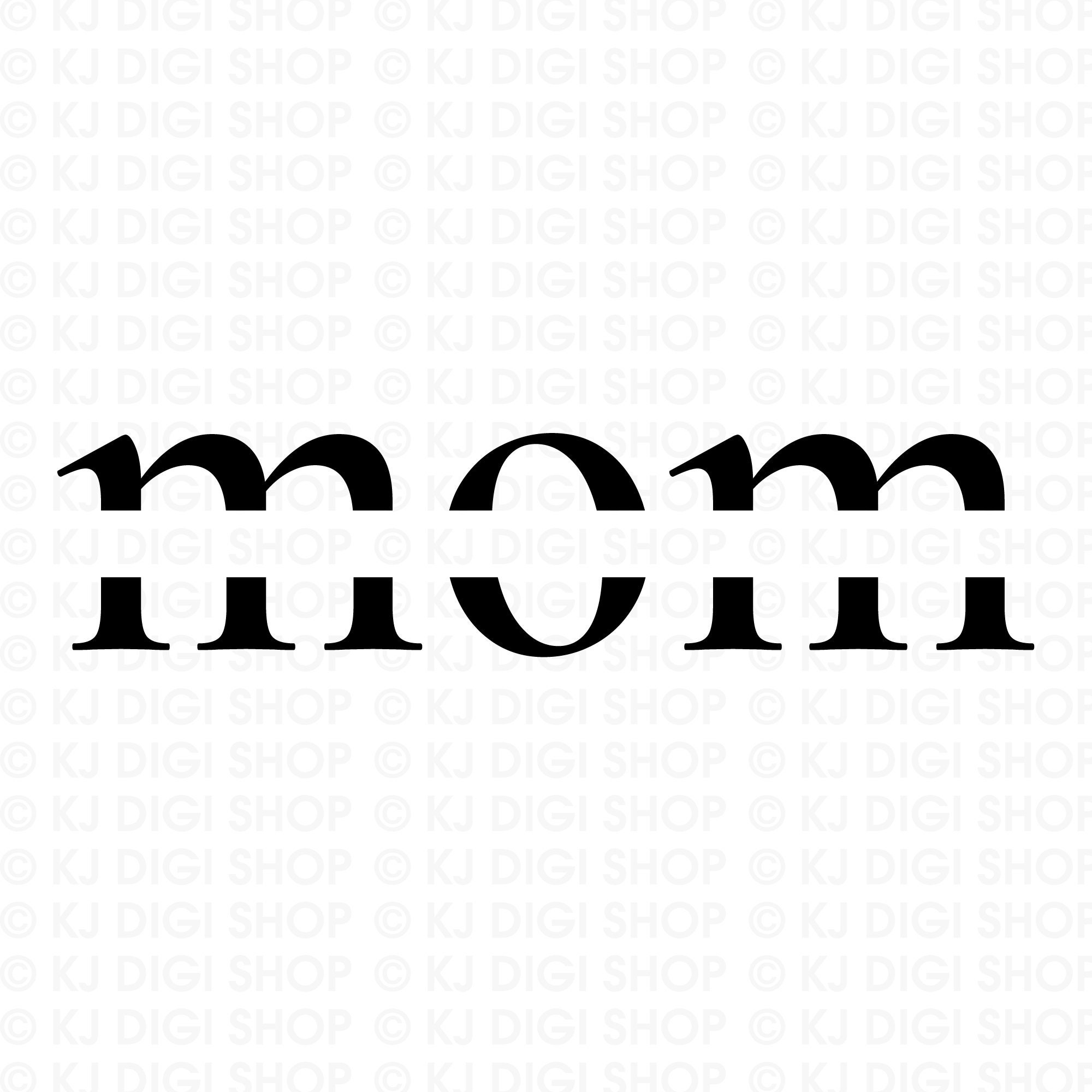 Mom Split Name Frame SVG Mom With Kids Names SVG Mothers Day Gift SVG ...