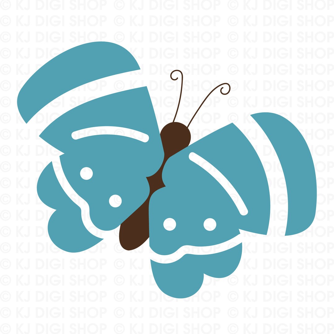Cute Butterfly SVG Cartoon Butterfly SVG Cute Animal SVG Butterfly ...
