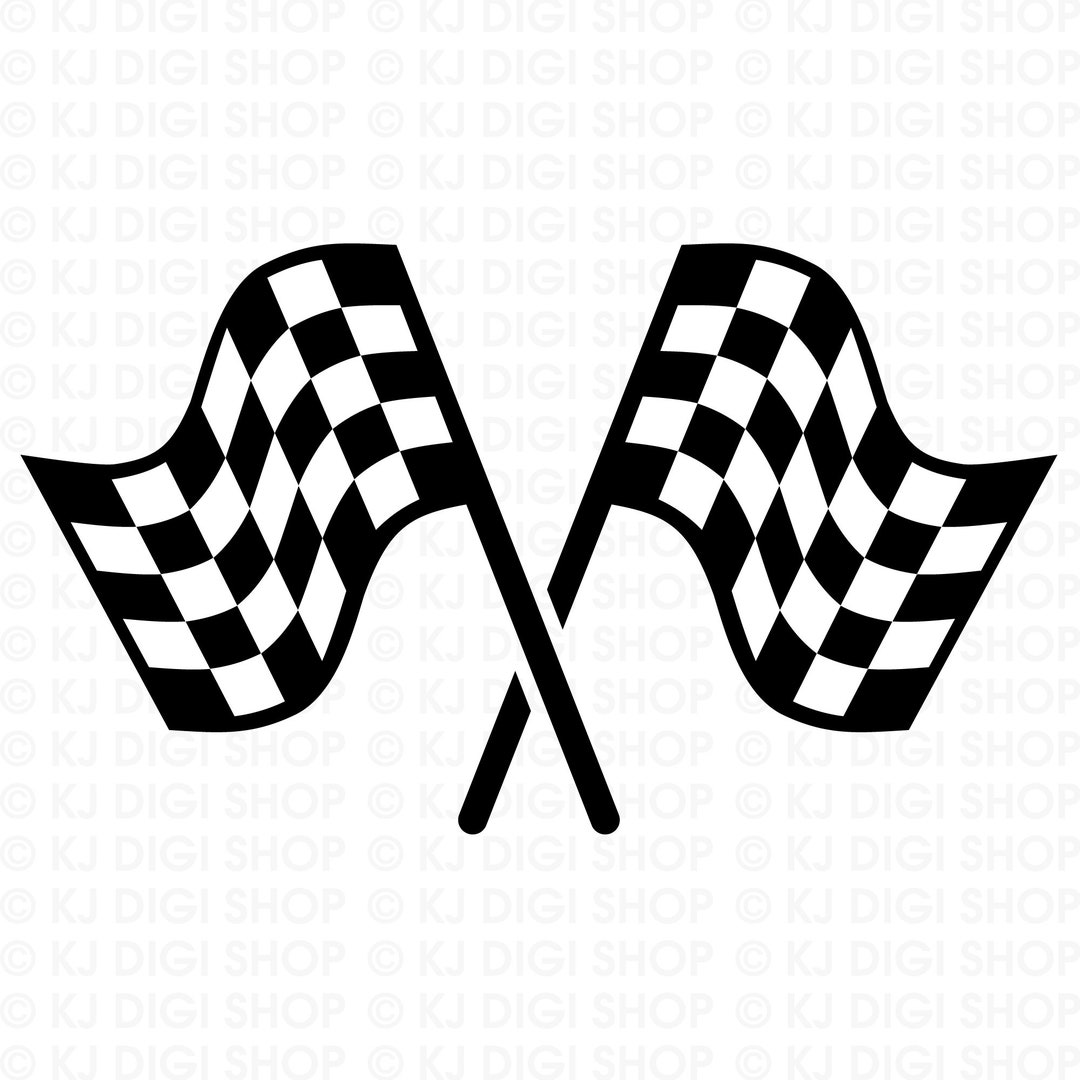Crossed Racing Flags Svg Finish Flag Svg Checkered Flag Svg Checkered