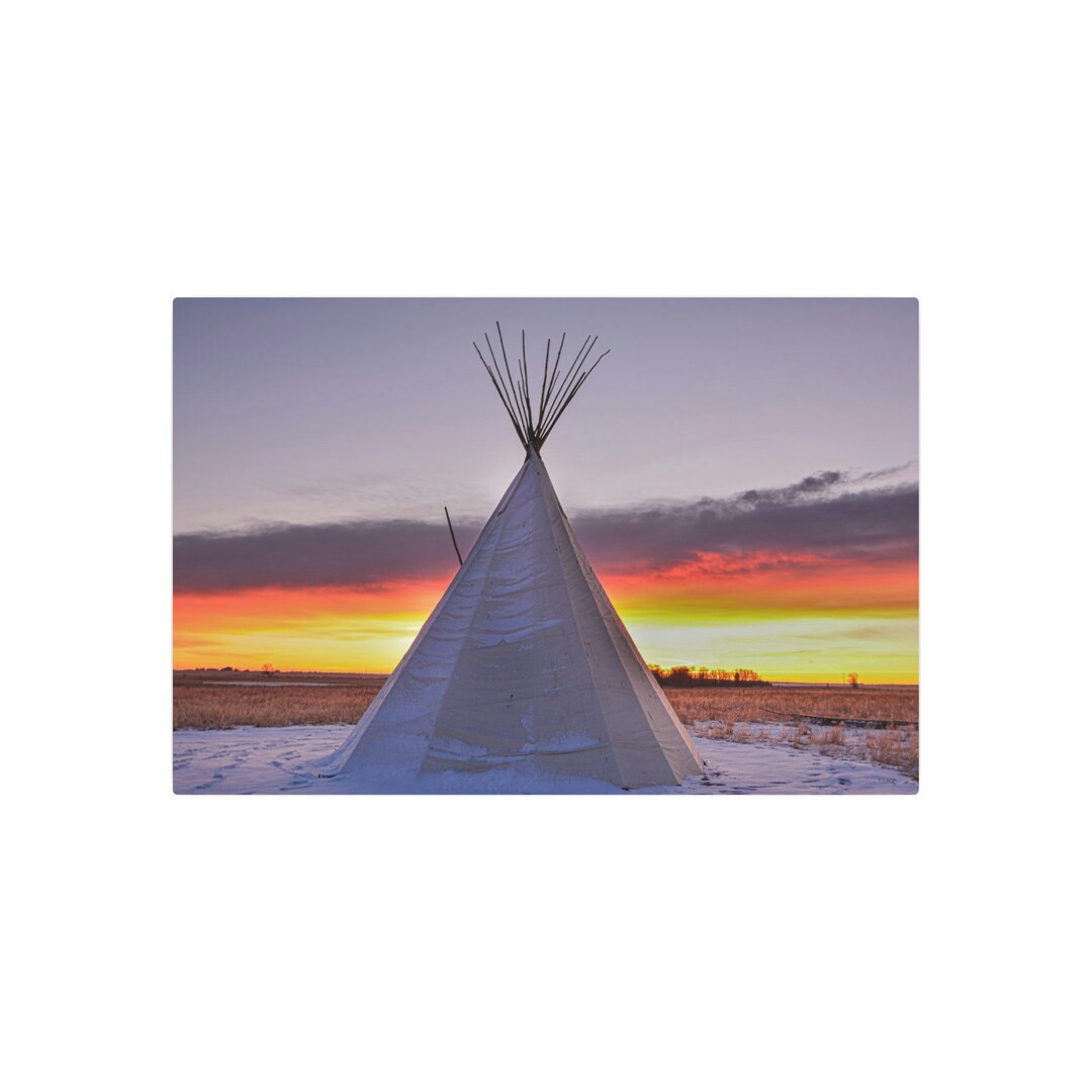 Teepee Sunrise Metal Art Sign - Etsy