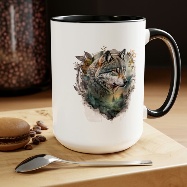 Wolf Coffee Mug - Etsy