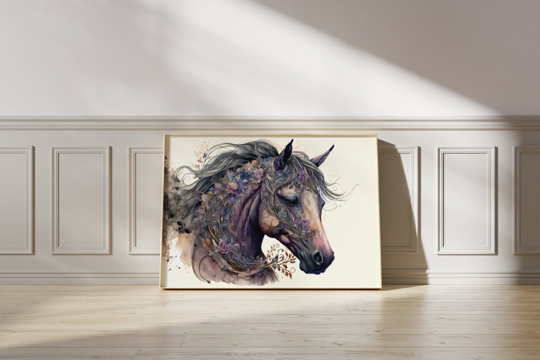 Friesian Horse Print Horse Art Wildlife Art Home Decor - Etsy