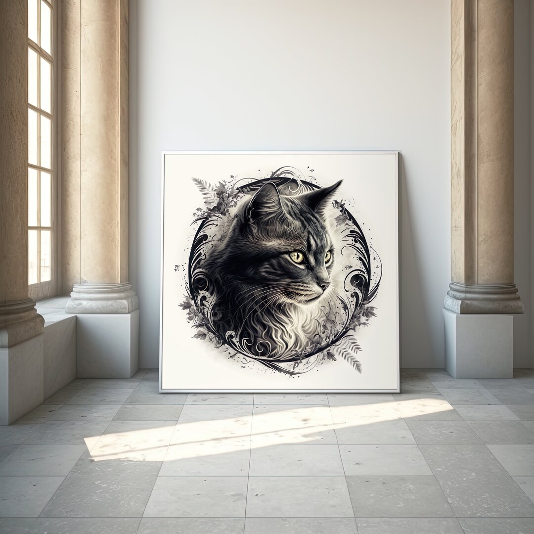 Cat Painting Print, Cat Art, Pet Art, Home Decor, Wall Art, Animal ...