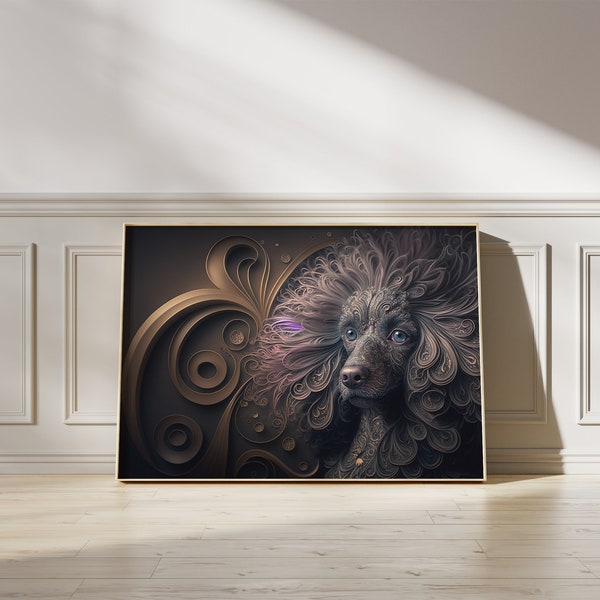 Abstract Poodle - Etsy