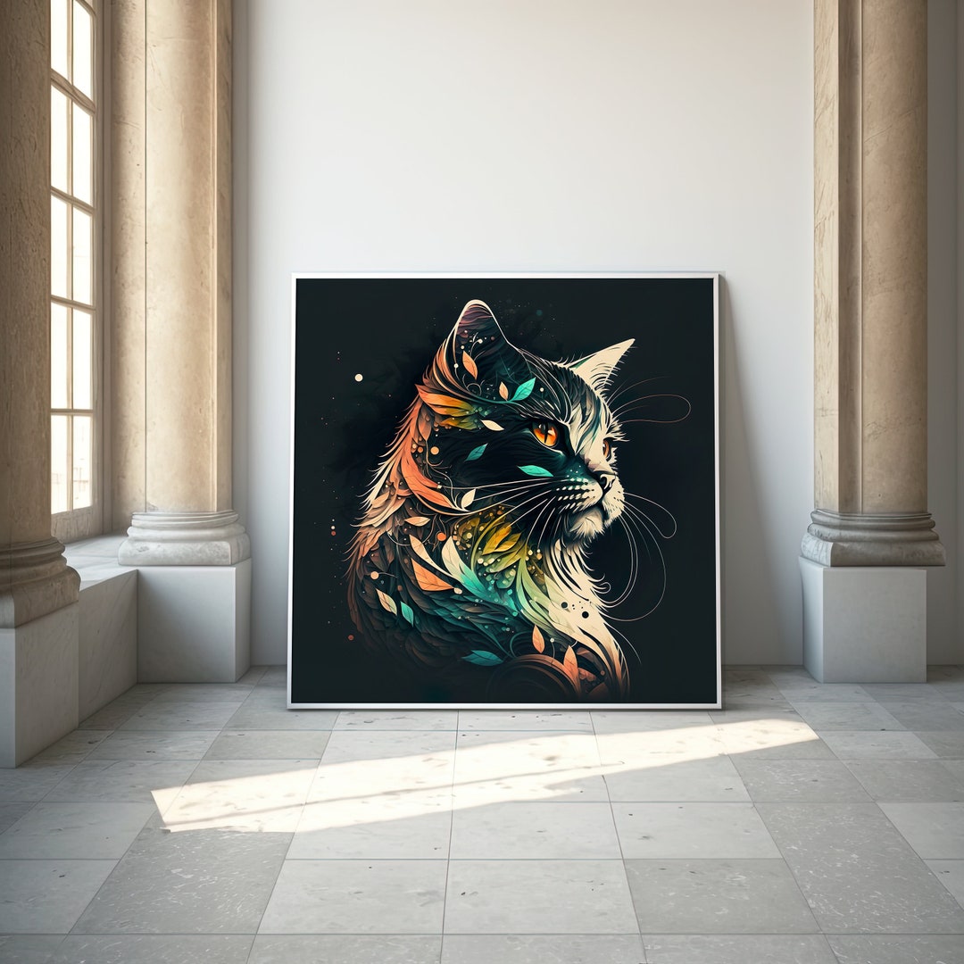 Cat Painting Print, Cat Art, Pet Art, Home Decor, Wall Art, Animal ...