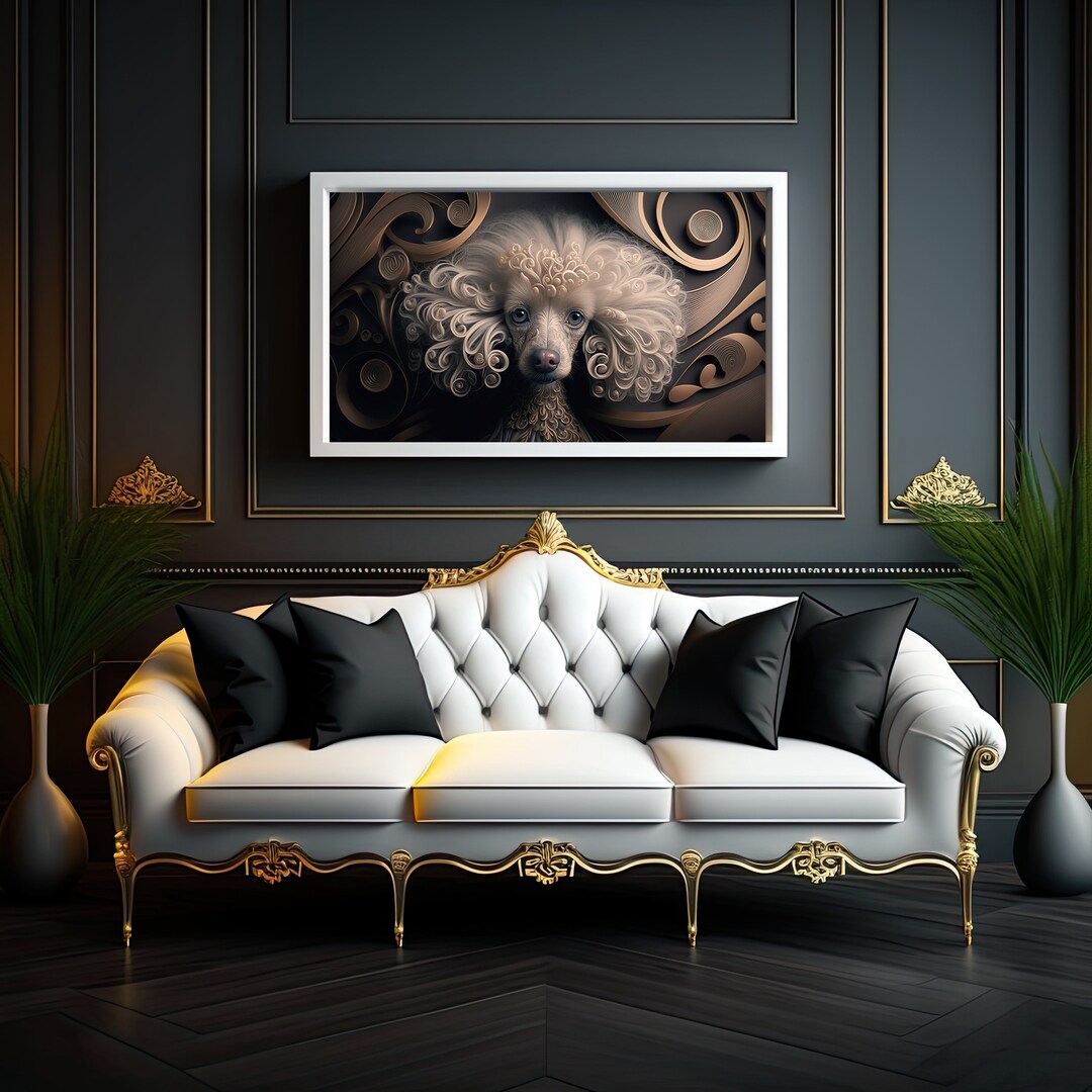 Abstract Poodle Dog Painting Print, Pet Art, Home Decor, Wall Art ...