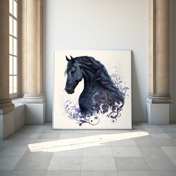 Friesian Horse - Etsy