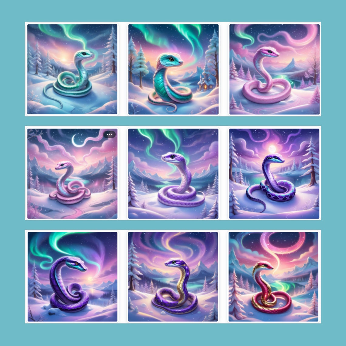 Winter Snake Clipart Bundle PNG for Commercial Use Digital Download - Etsy
