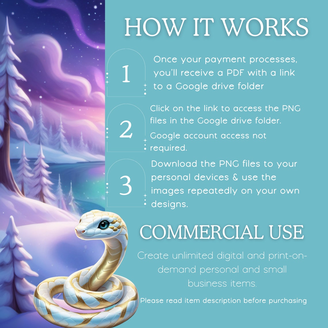 Winter Snake Clipart Bundle PNG for Commercial Use Digital Download - Etsy