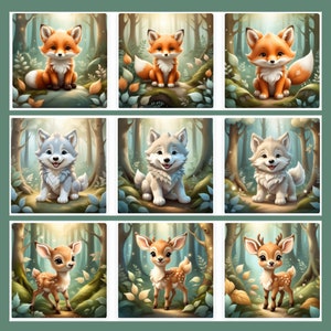 Whimsical Woodland Animals Clipart Bundle Cute SVG and PNG Free ...