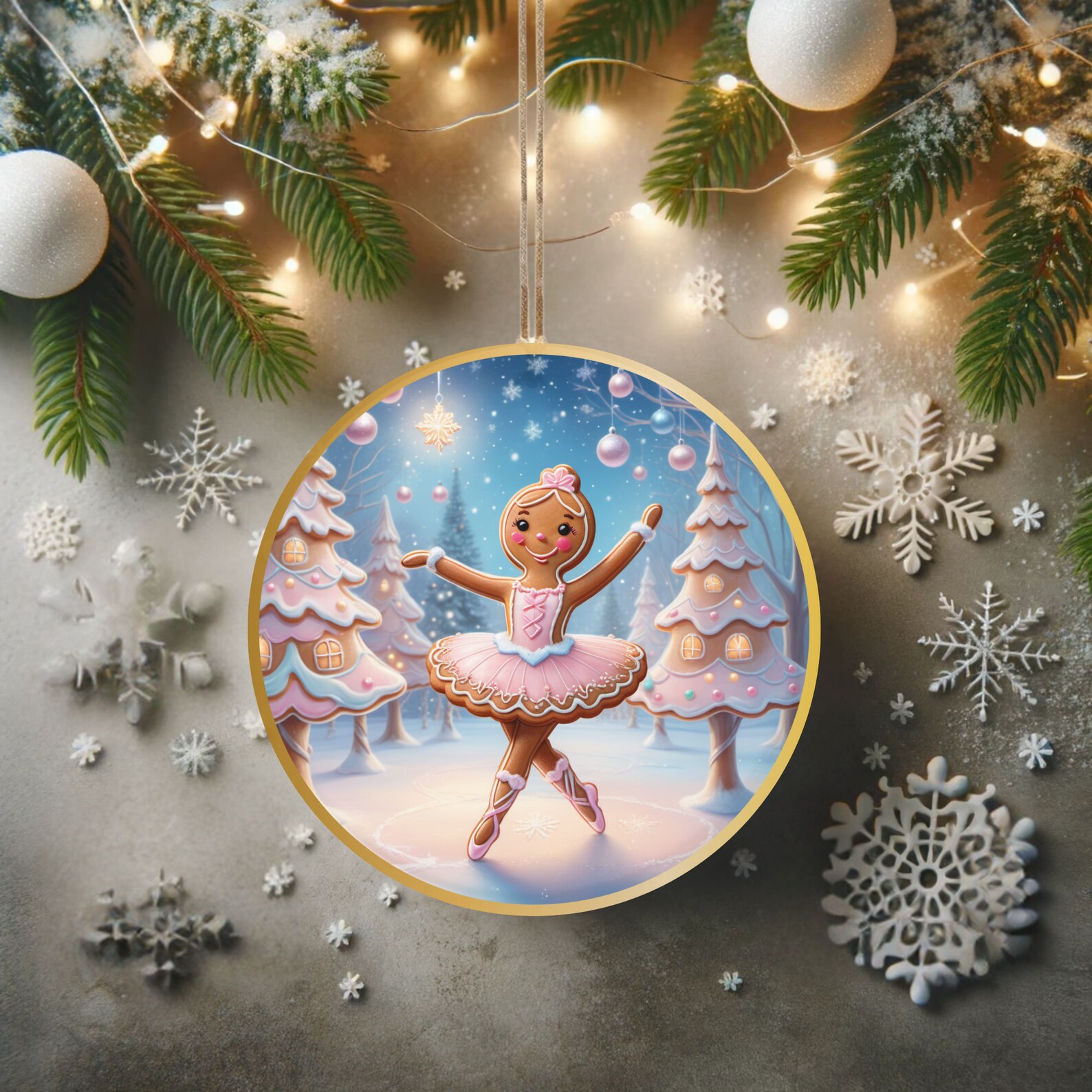 Ballerina Gingerbread SVG and PNG Clipart Bundle for Winter and Holiday ...